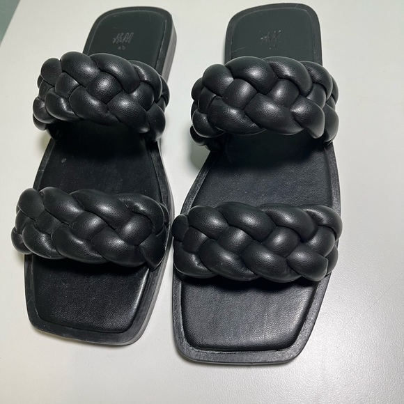 H&M | Shoes | Hm Double Braided Strap Slides | Poshmark